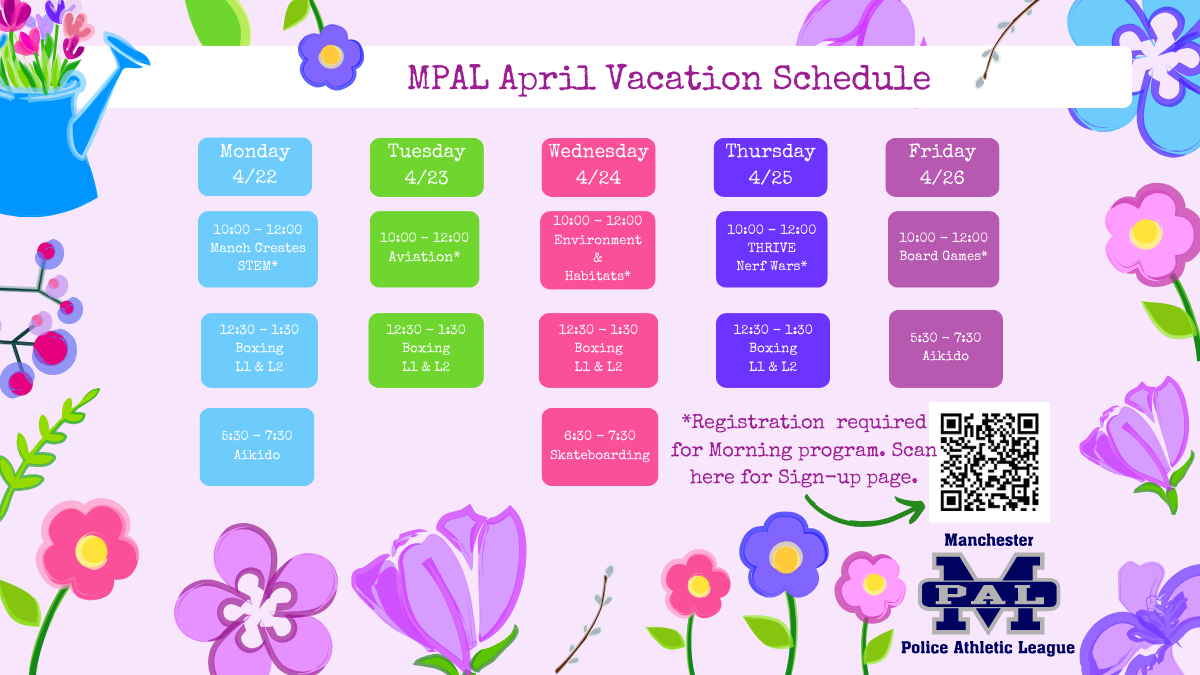 Vacation Programs | Manchester Police Athletic League